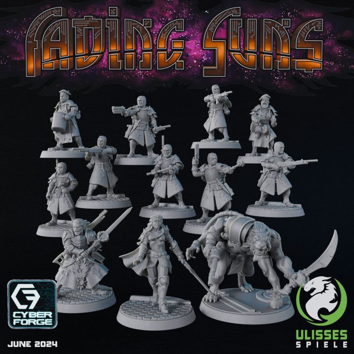 3D Printable Fading Suns Cyber Forge June 2024 Release by Titan Forge Miniatures